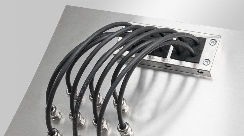 EMC-KEL | Split EMC cable entry frames for shielding cables with connectors